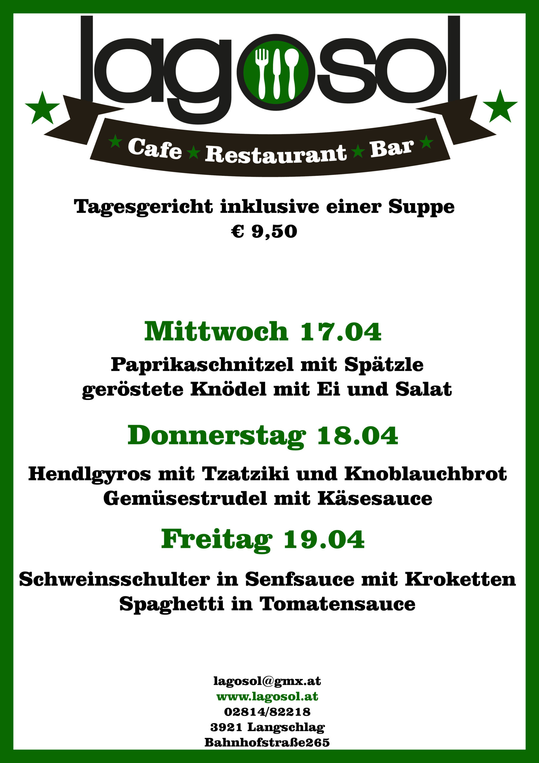 Tagesgerichte – Lagosol